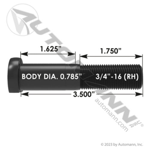 Automann 201.6082R Wheel Stud – Diesel Parts Center