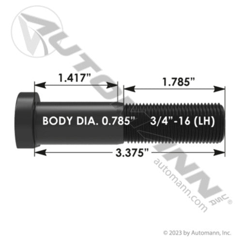 Automann 201.6196L Wheel Stud – Diesel Parts Center