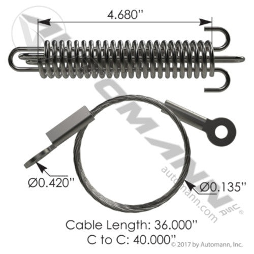 Automann HLK2035 Hood Cable Peterbilt – Diesel Parts Center